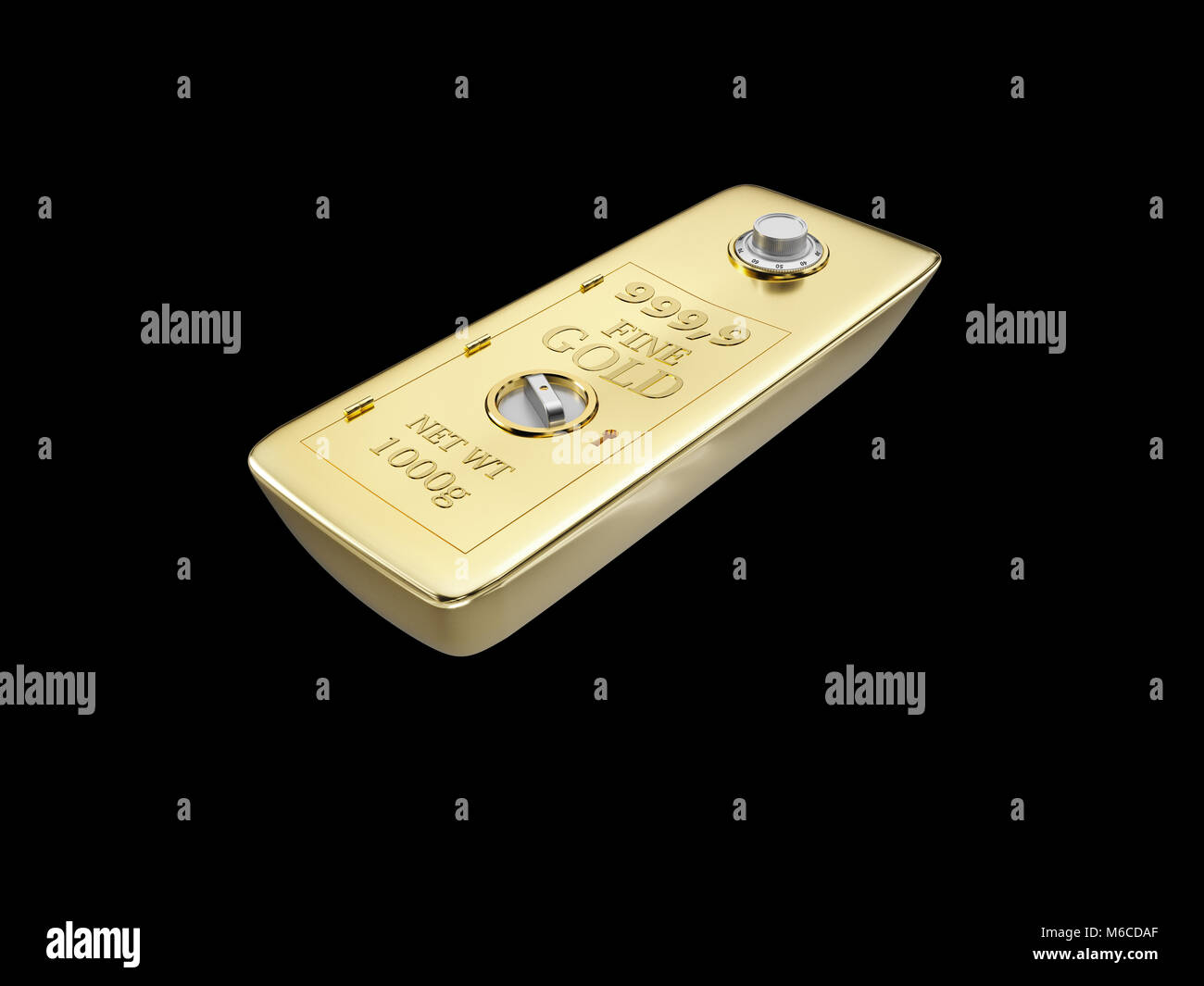 Single gold bar safe hi-res stock photography and images - Alamy
