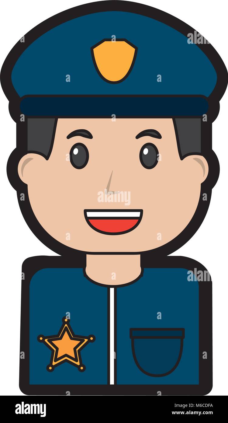 policeman smiling icon image vector illustration design Stock Vector ...
