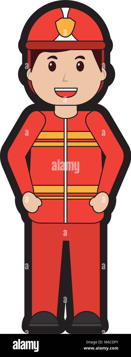 firefighter happy icon image vector illustration design Stock Vector ...
