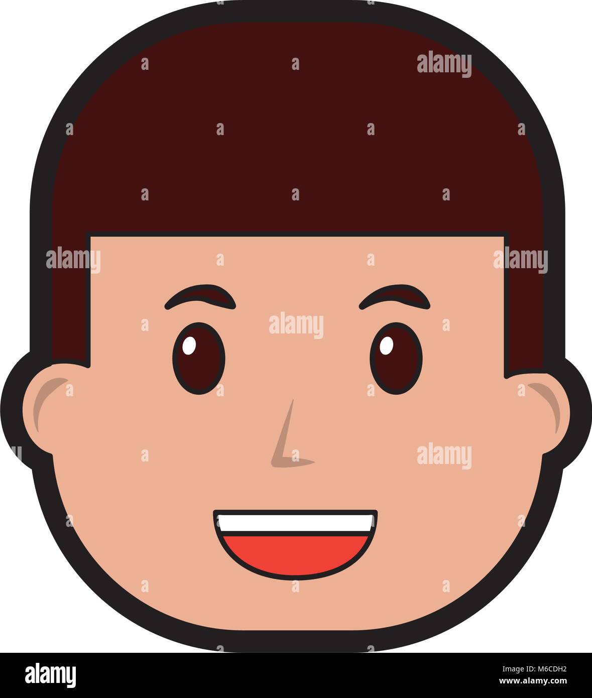 happy man head icon image vector illustration design Stock Vector Image ...