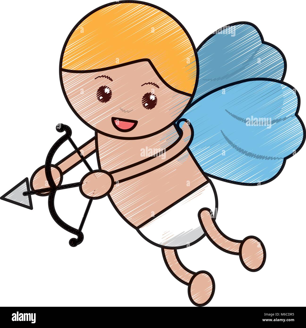 baby angel with bow and arrow icon image Stock Vector Image & Art - Alamy