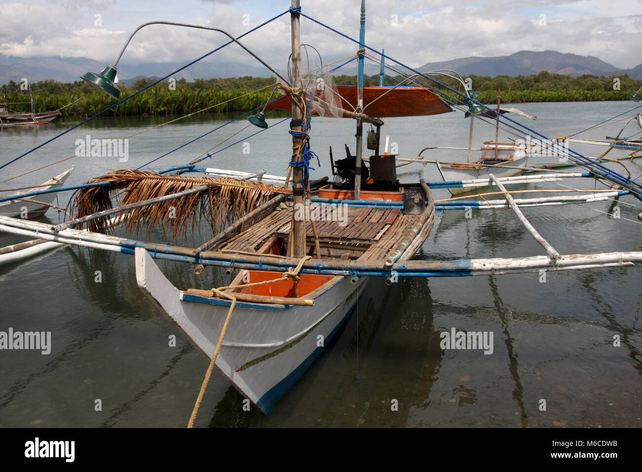 Bangkas, a traditional type of outrigger boats used by Filipino ...