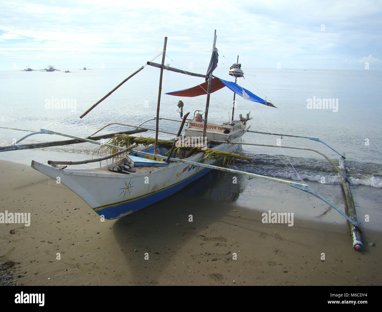 Bangkas, a traditional type of outrigger boats used by Filipino ...