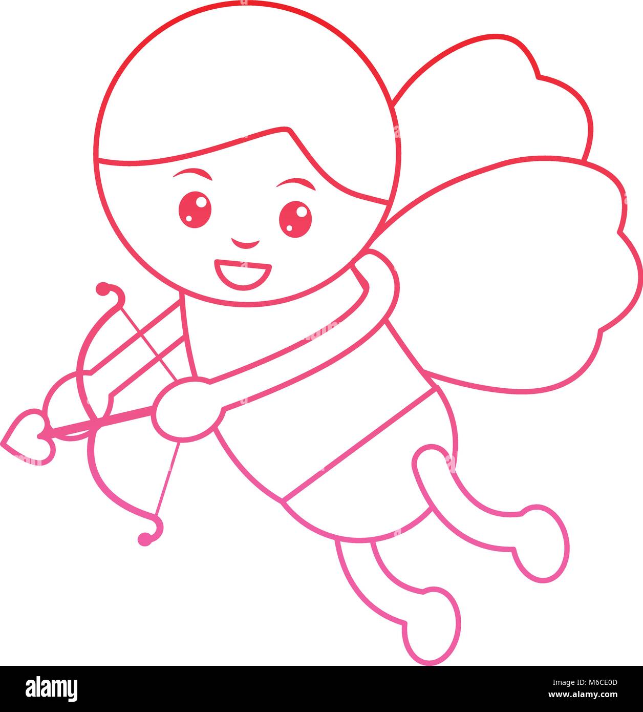 cupid holding bow and arrow valentines day icon image Stock Vector ...
