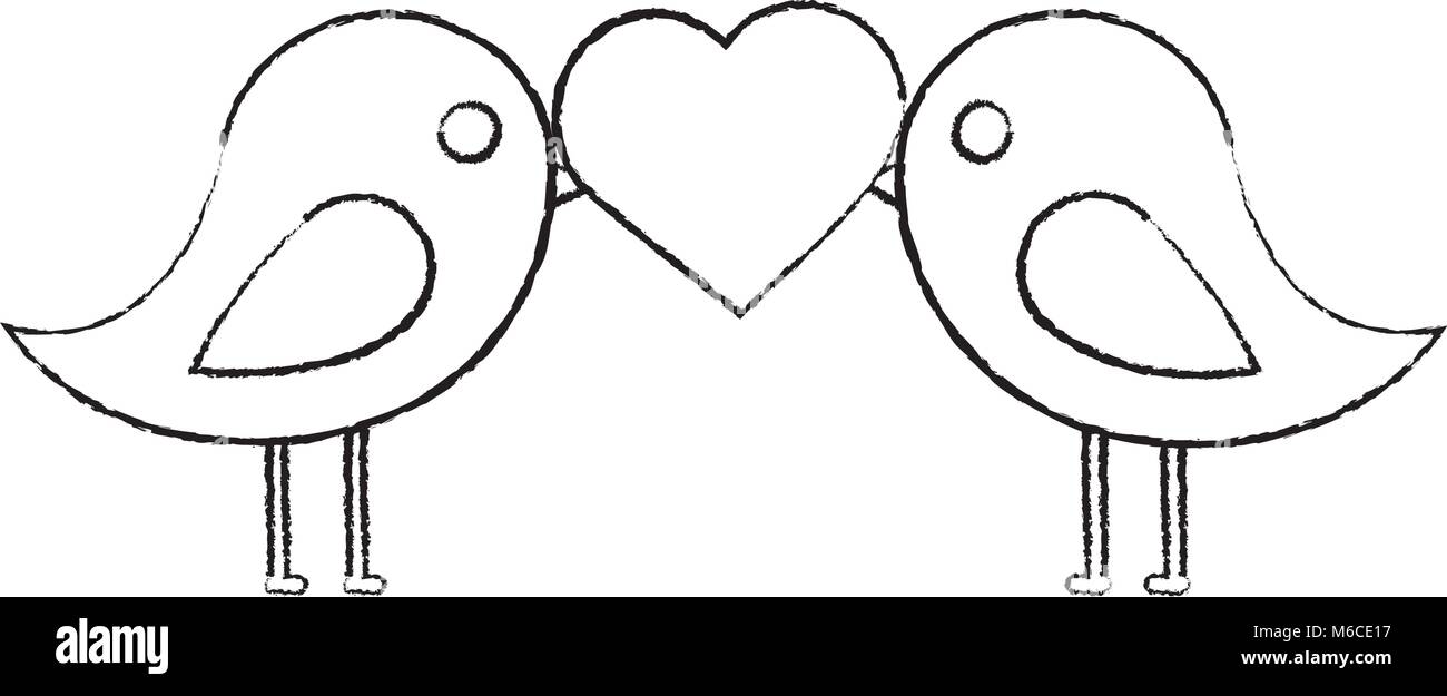lovebirds heart icon image Stock Vector Image & Art - Alamy