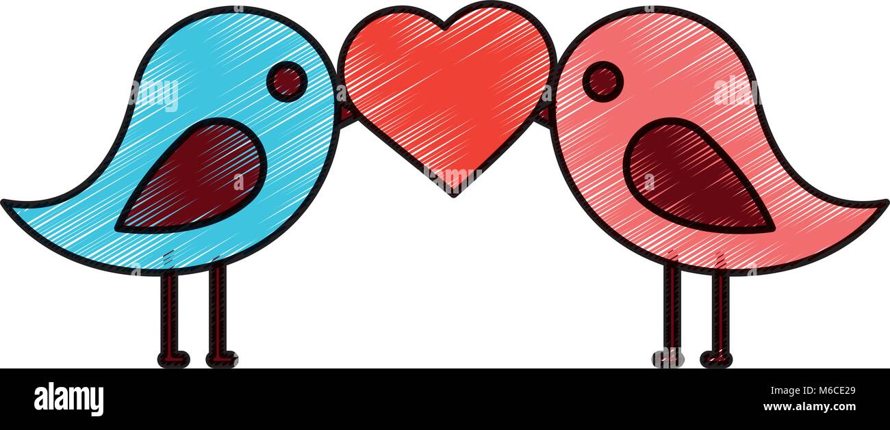 lovebirds heart icon image Stock Vector Image & Art - Alamy