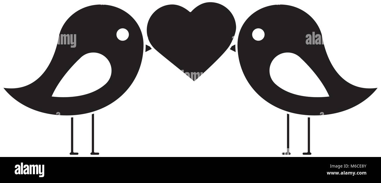 lovebirds heart icon image Stock Vector Image & Art - Alamy