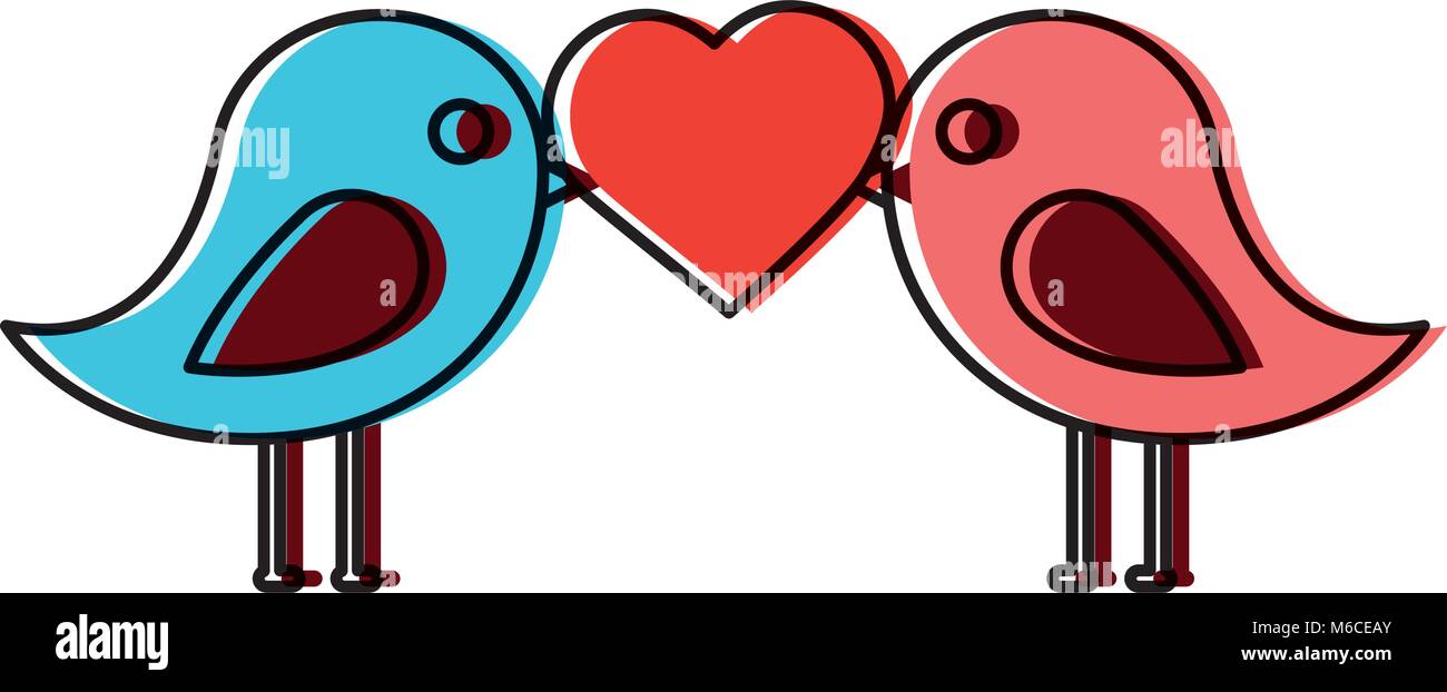 lovebirds heart icon image Stock Vector Image & Art - Alamy