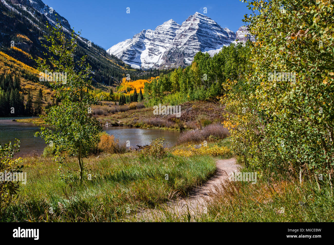 Maroon Bells Aspen Colorado Fall Landscape Stock Photo - Alamy