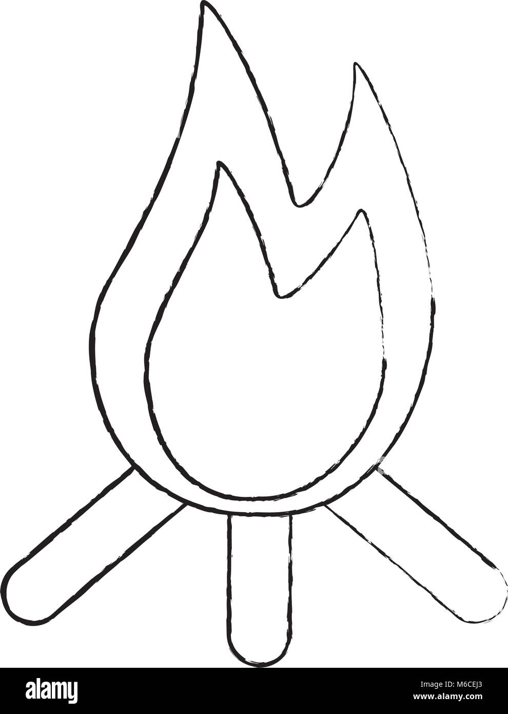 bonfire logs fire icon image Stock Vector Image & Art - Alamy