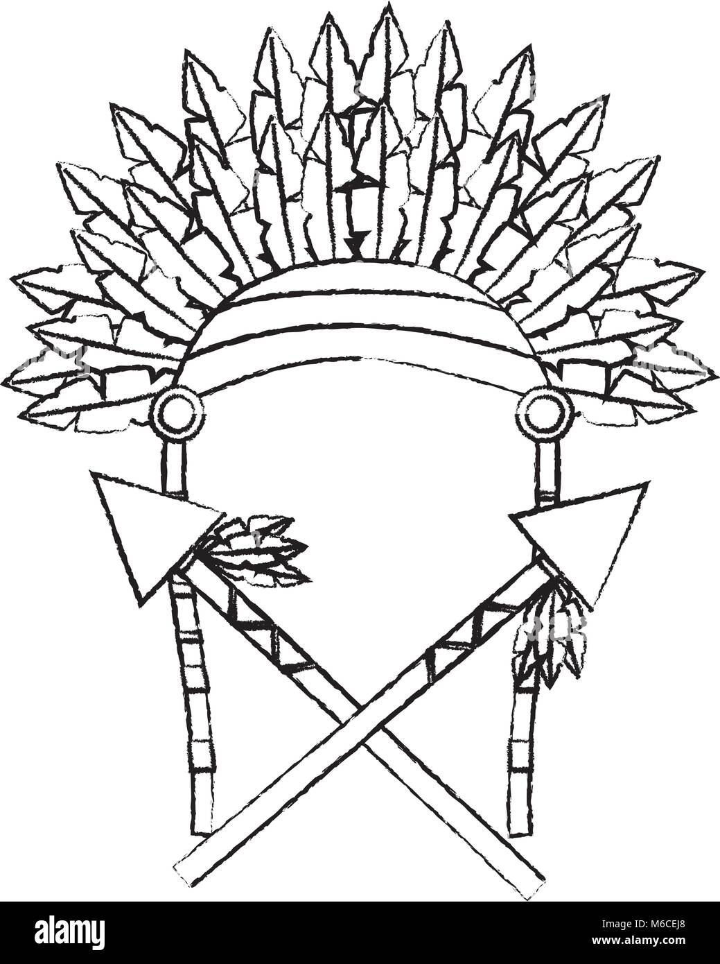 Native american smoking Stock Vector Images - Alamy