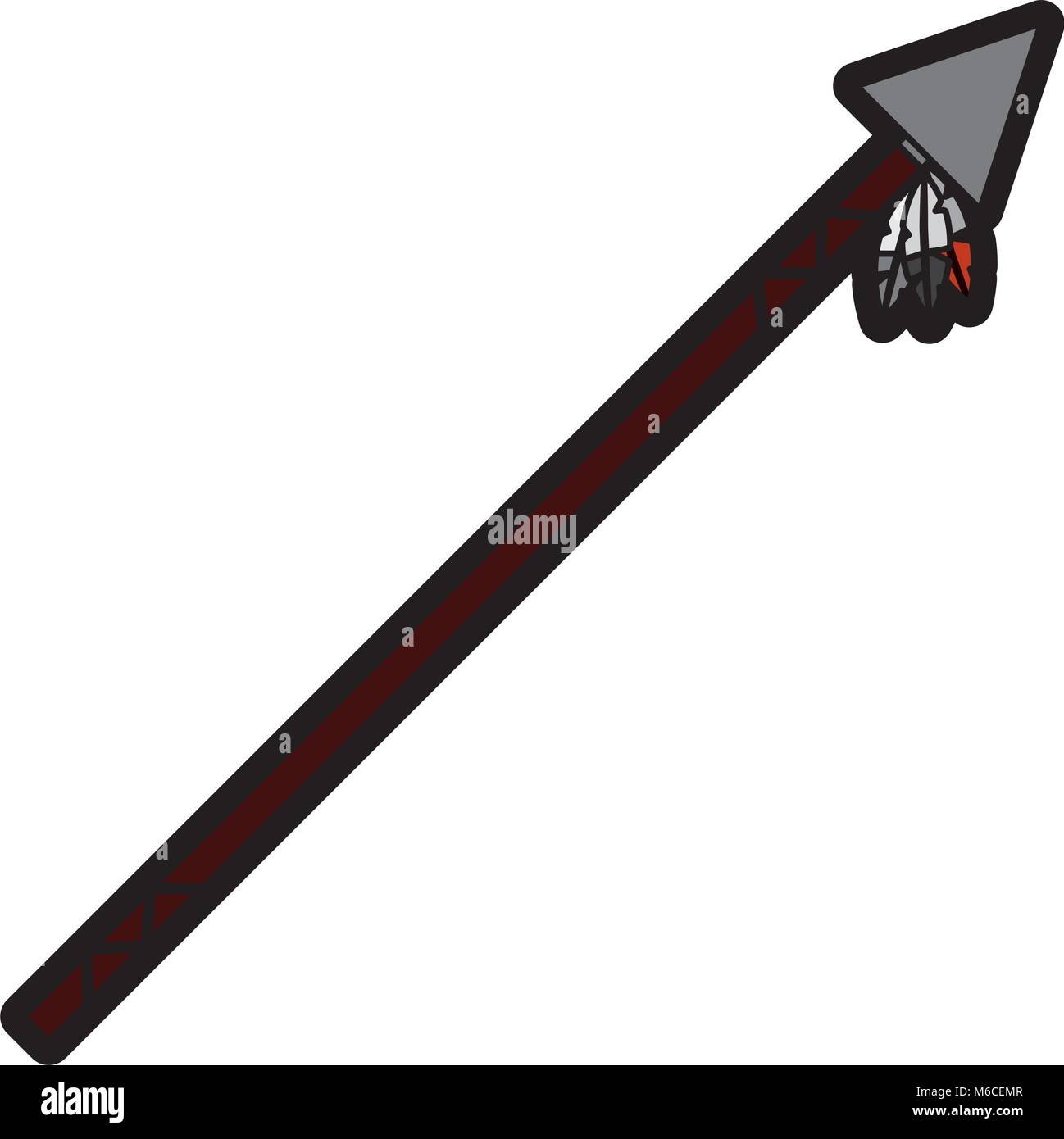 spear weapon ancient traditional icon image Stock Vector Image & Art ...