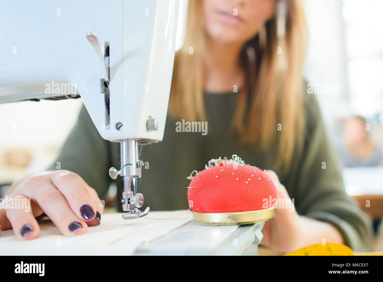close-up sewing machine Stock Photo - Alamy