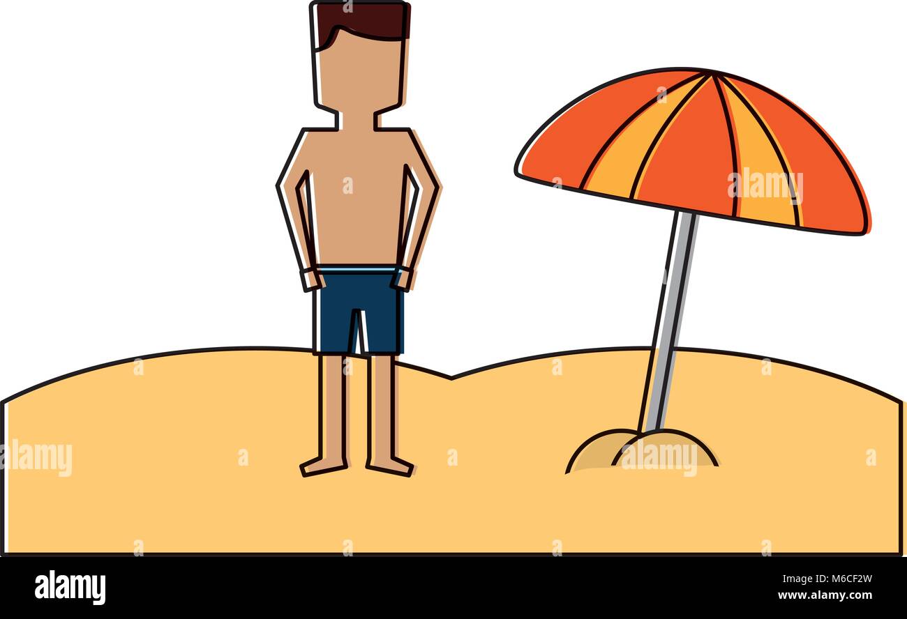 man in the beach icon image Stock Vector Image & Art - Alamy