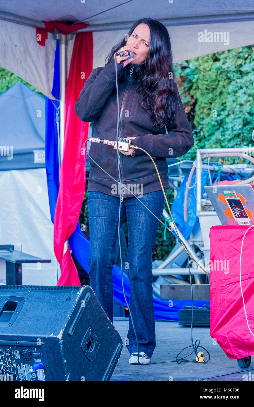 Aboriginal singer songwriter hip hop artist Kinnie Starr performs at ...