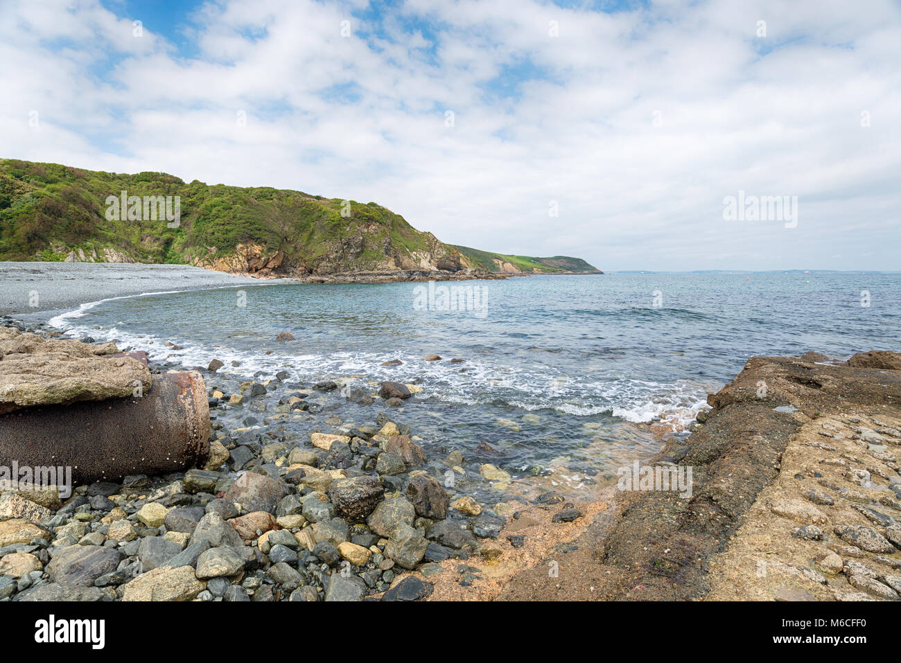 The beach at Porthallow Cove on the Lizard in Cornwall Stock Photo - Alamy
