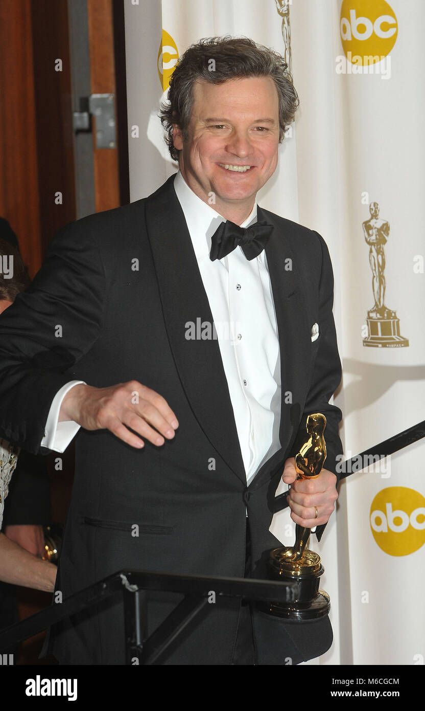 Colin Firth - Oscar at the 83th Academy Awards at the Kodak Theatre In ...