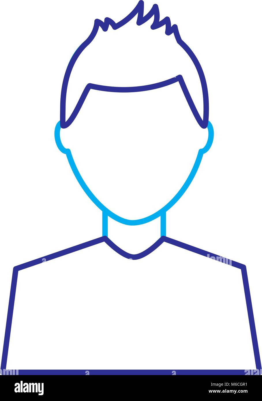 man avatar character male face portrait cartoon Stock Vector Image ...