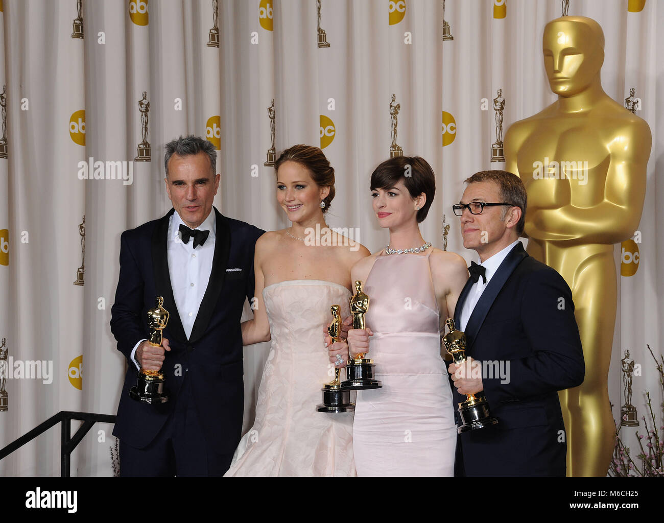 Daniel Day Lewis, Jennifer Lawrence, Anne Hathaway and Christoph Waltz ...