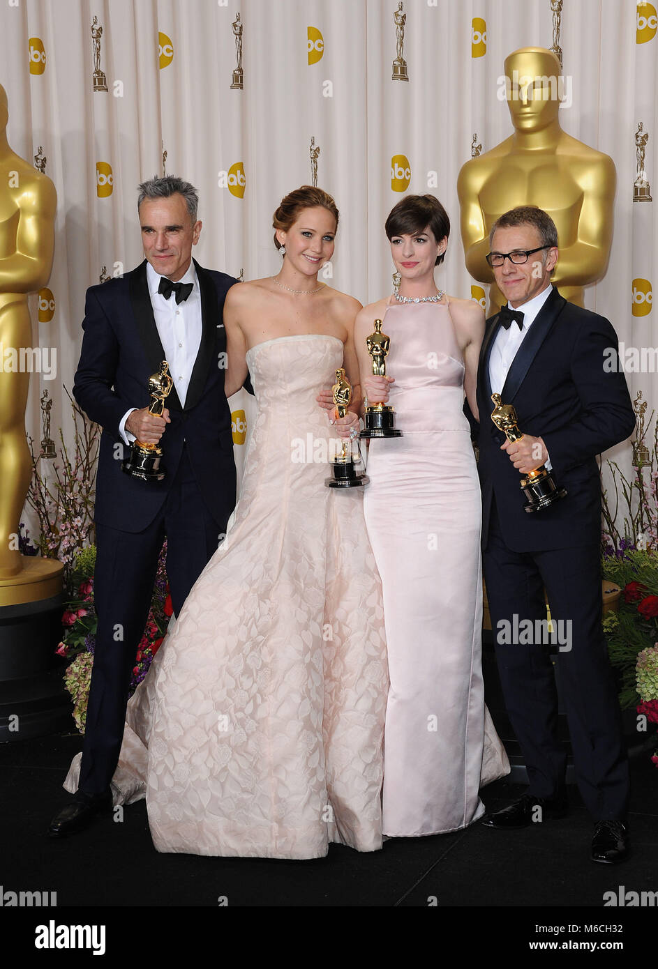 Daniel Day Lewis, Jennifer Lawrence, Anne Hathaway and Christoph Waltz ...