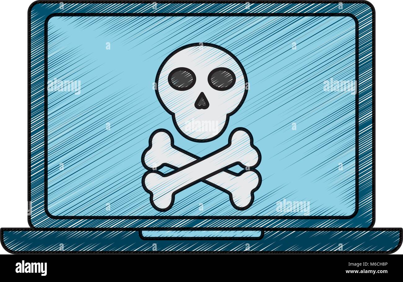 laptop danger virus error problem digital Stock Vector Image & Art - Alamy
