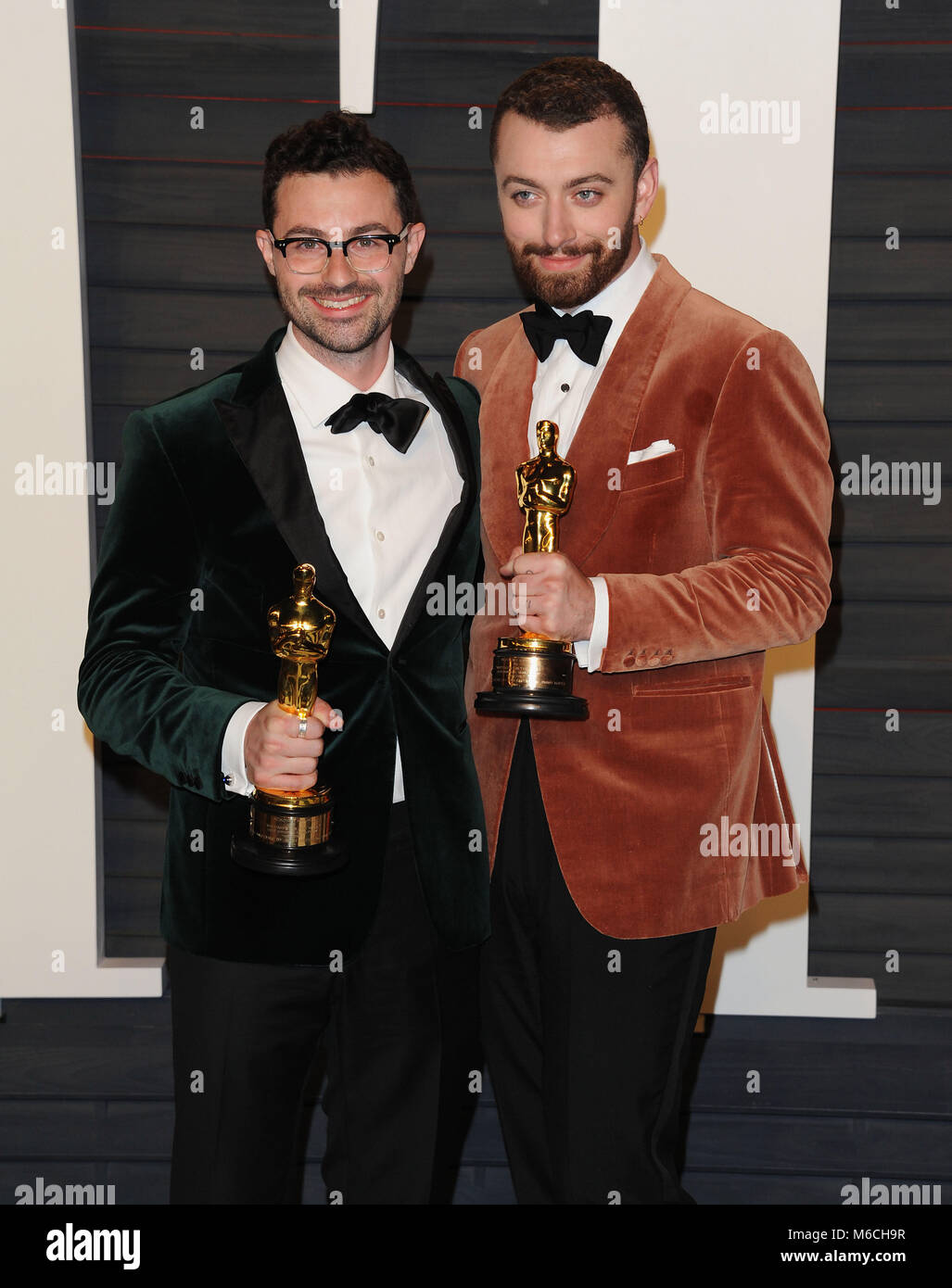 James Napier, Sam Smith 201 arriving at the Vanity Fair's Oscar Party ...