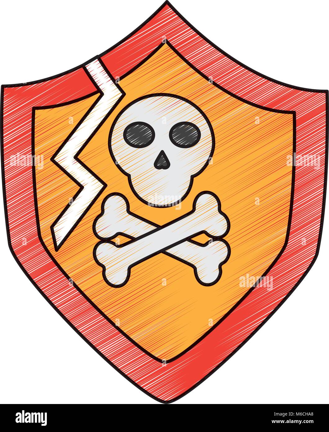 broken shield protection security data digital Stock Vector Image & Art ...
