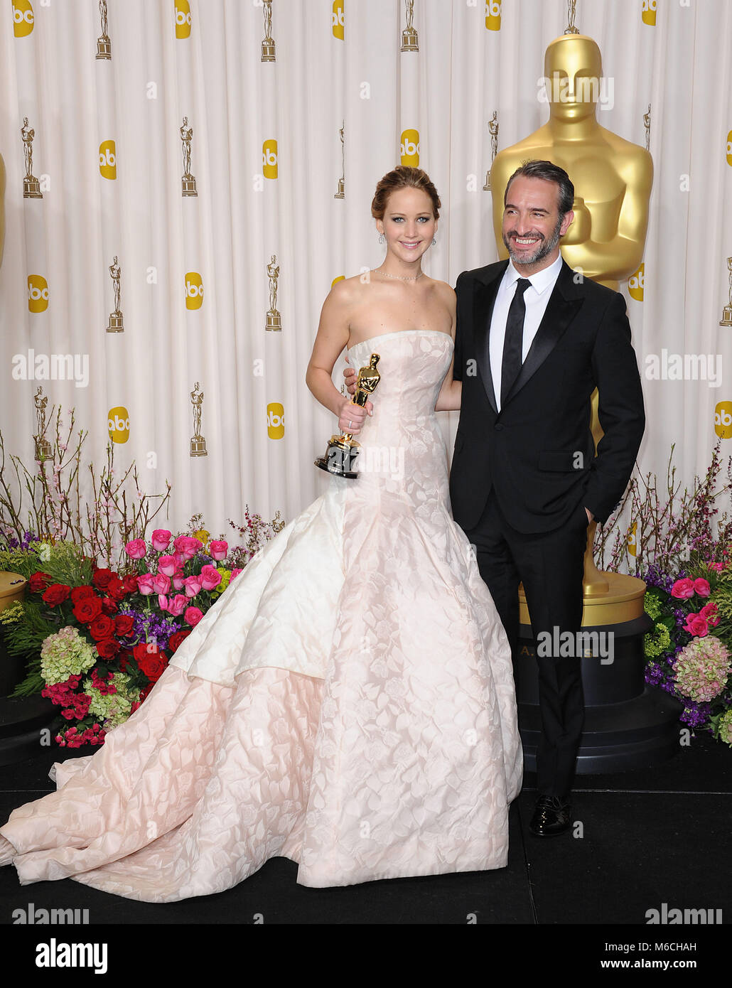 Jennifer Lawrence and Jean Du Jardin 502 Press Room at the 85th Academy ...