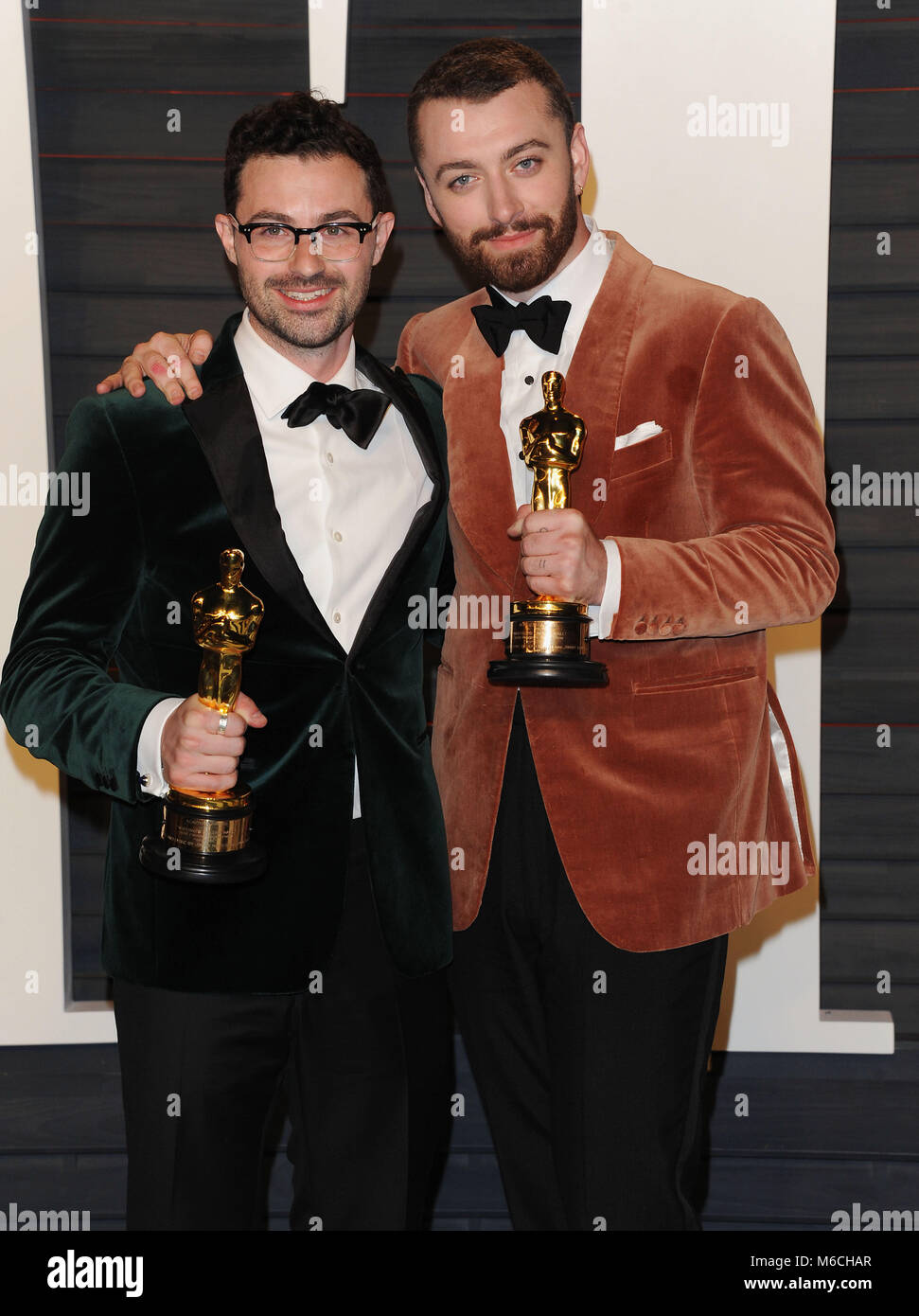 James Napier, Sam Smith 203 arriving at the Vanity Fair's Oscar Party ...