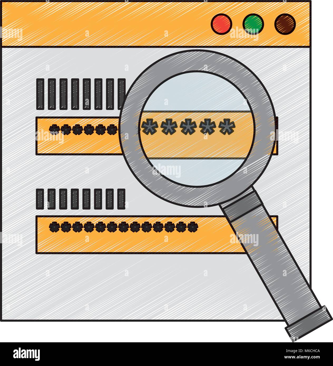 Authentication Login Code Password Security Search Stock Vector Image