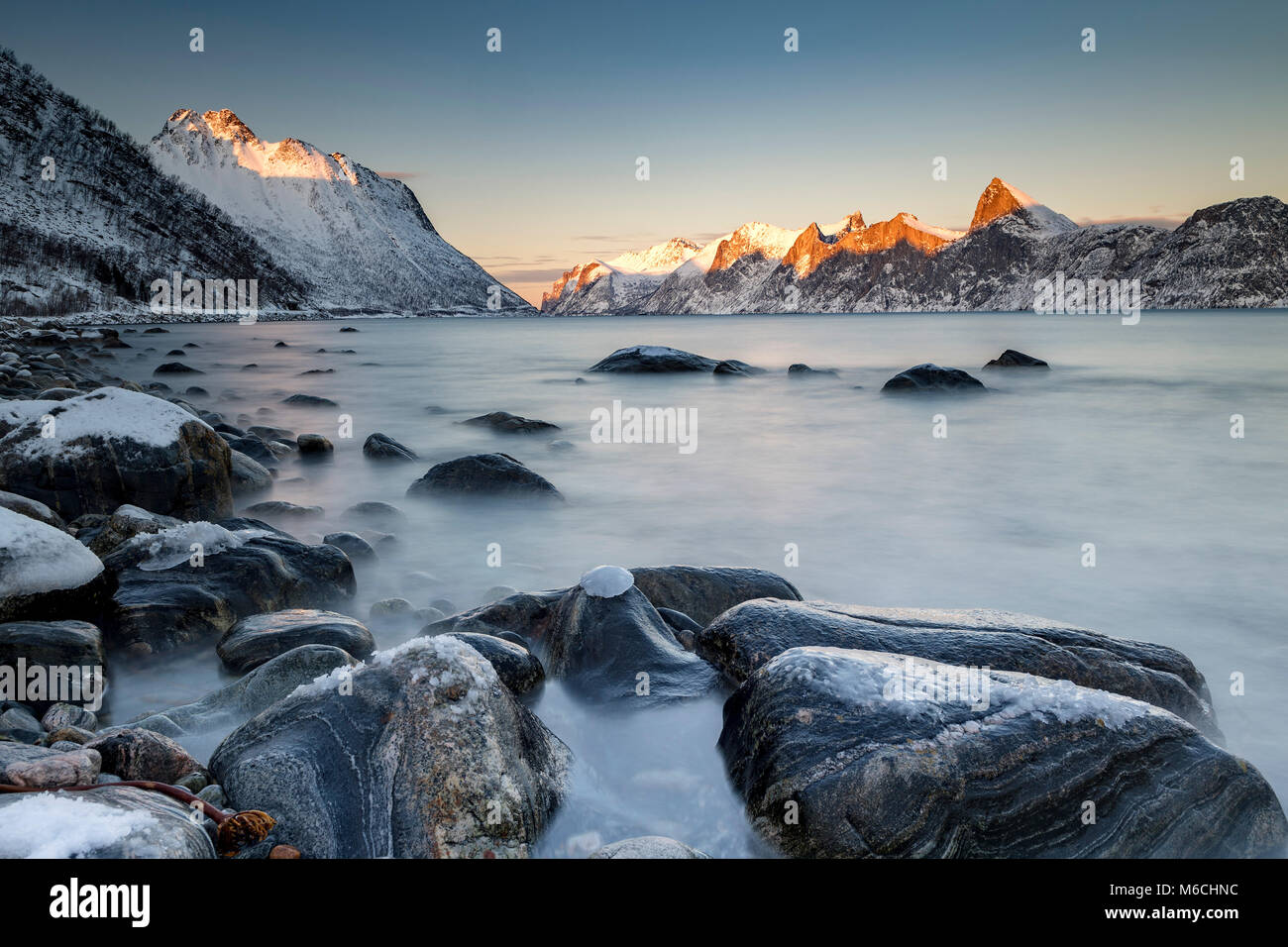 Norwegian snow covered mountains hi-res stock photography and images ...