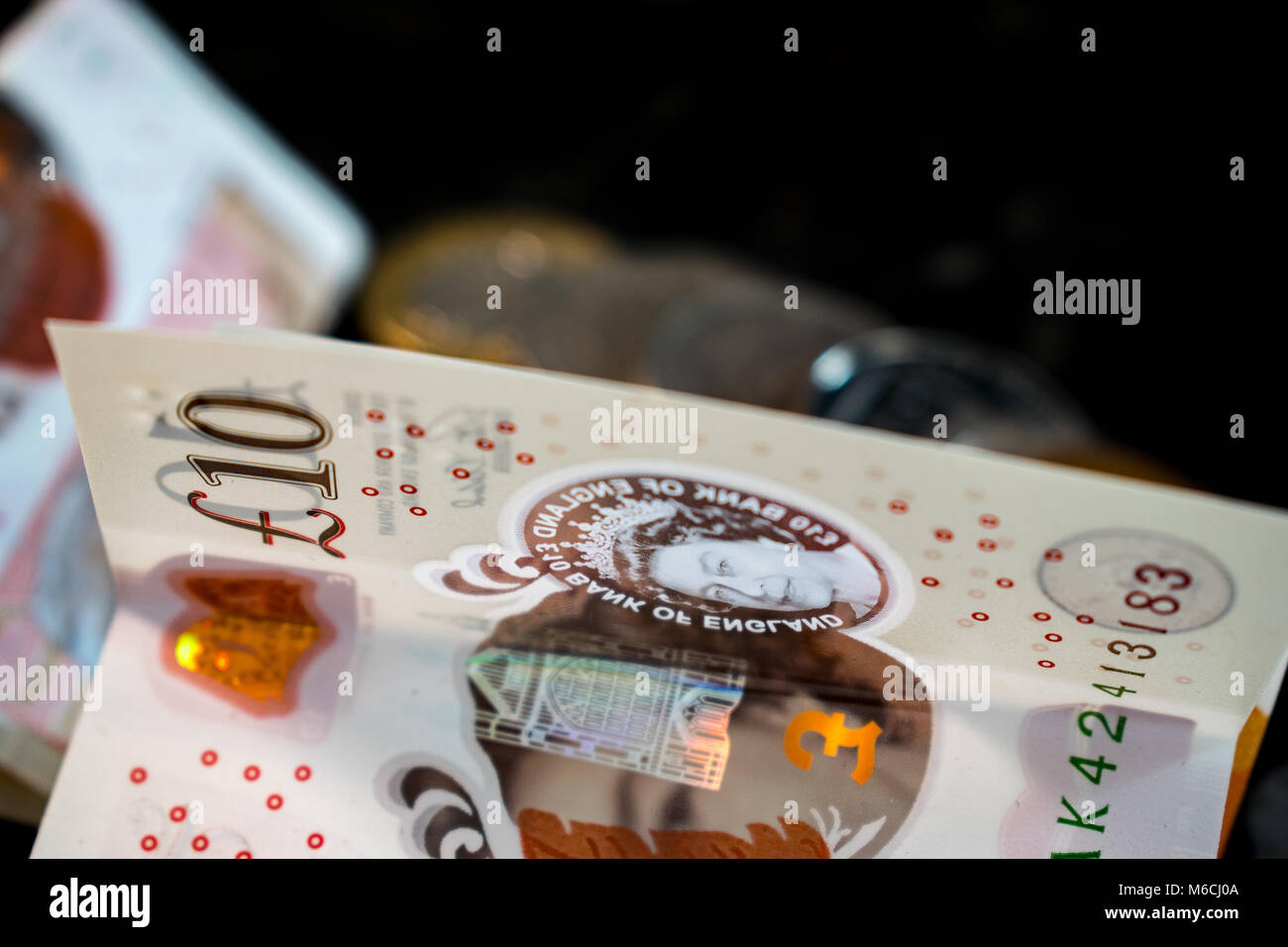 the new ten pound note Stock Photo - Alamy
