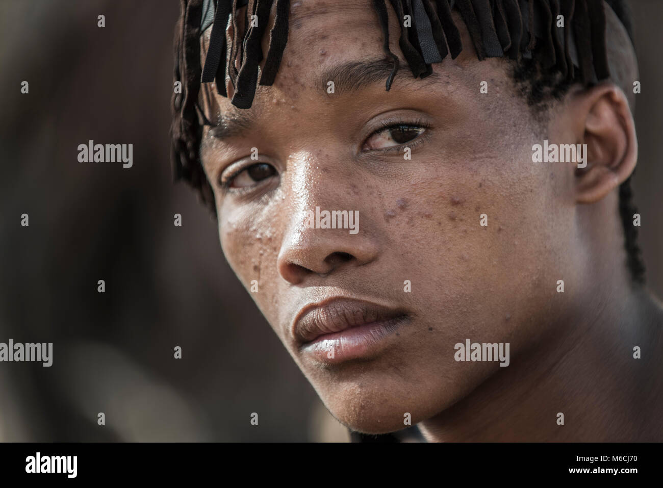 Kung Bushman, Portrait, Hardap Region, Namibia Stock Photo - Alamy