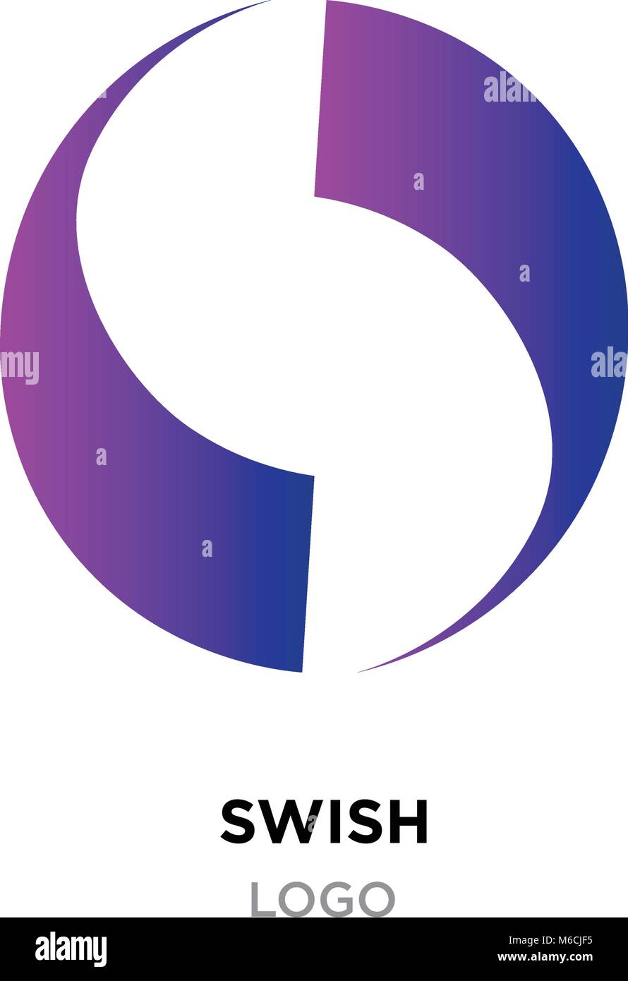 Gradient Purple swish logo for company, Vector Swooshes, Whooshes, and ...