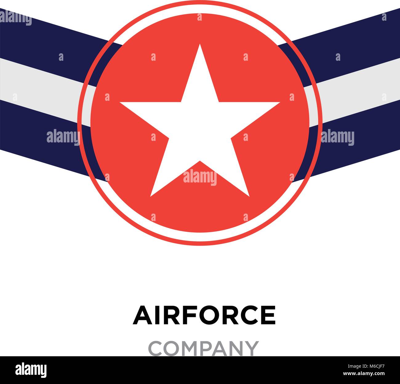 Airforce logo, Military armed forces badges and labels vector icon with ...