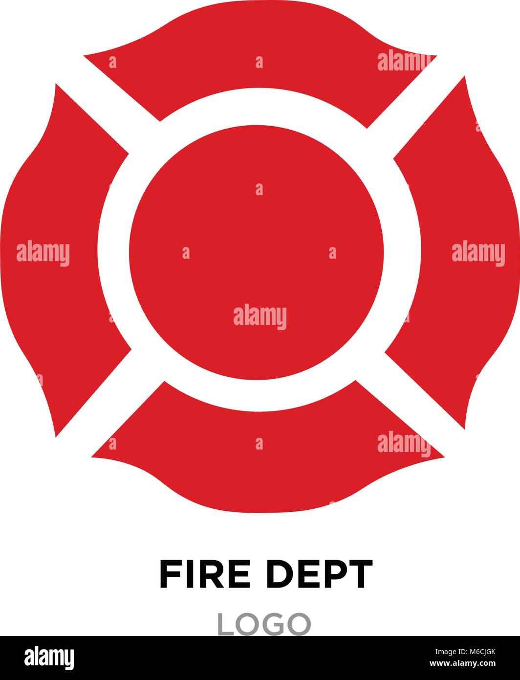 red fire dept logo with white arrows isolated on white background Stock ...
