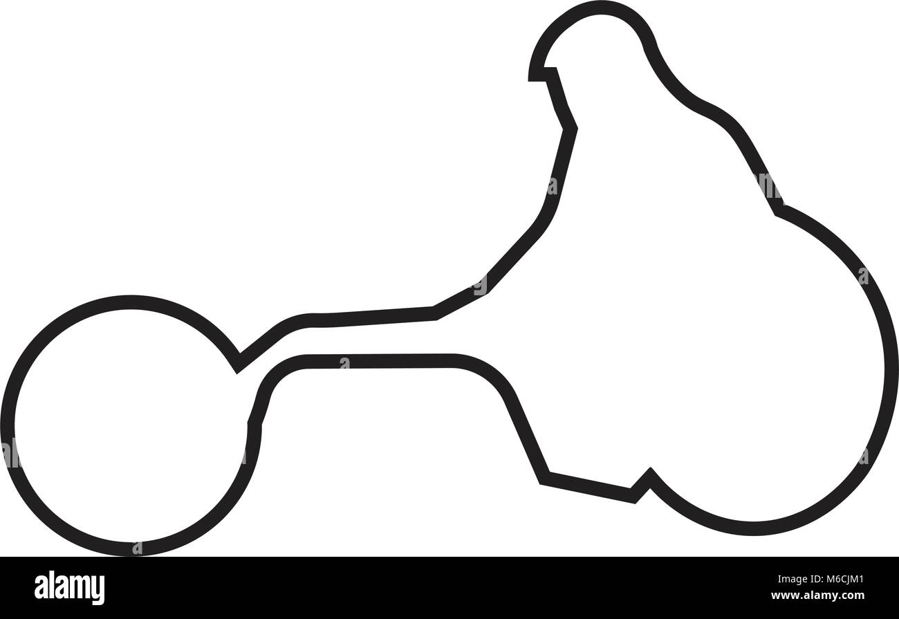 wheelchair racing silhouette clipart outline on white background Stock ...