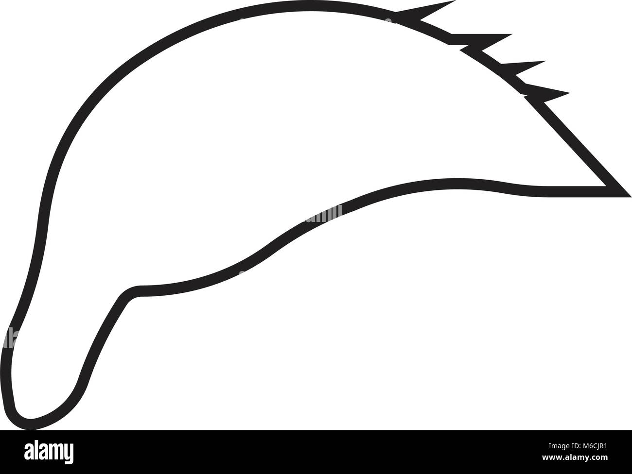 donald trump hair silhouette outline on white background Stock Vector ...