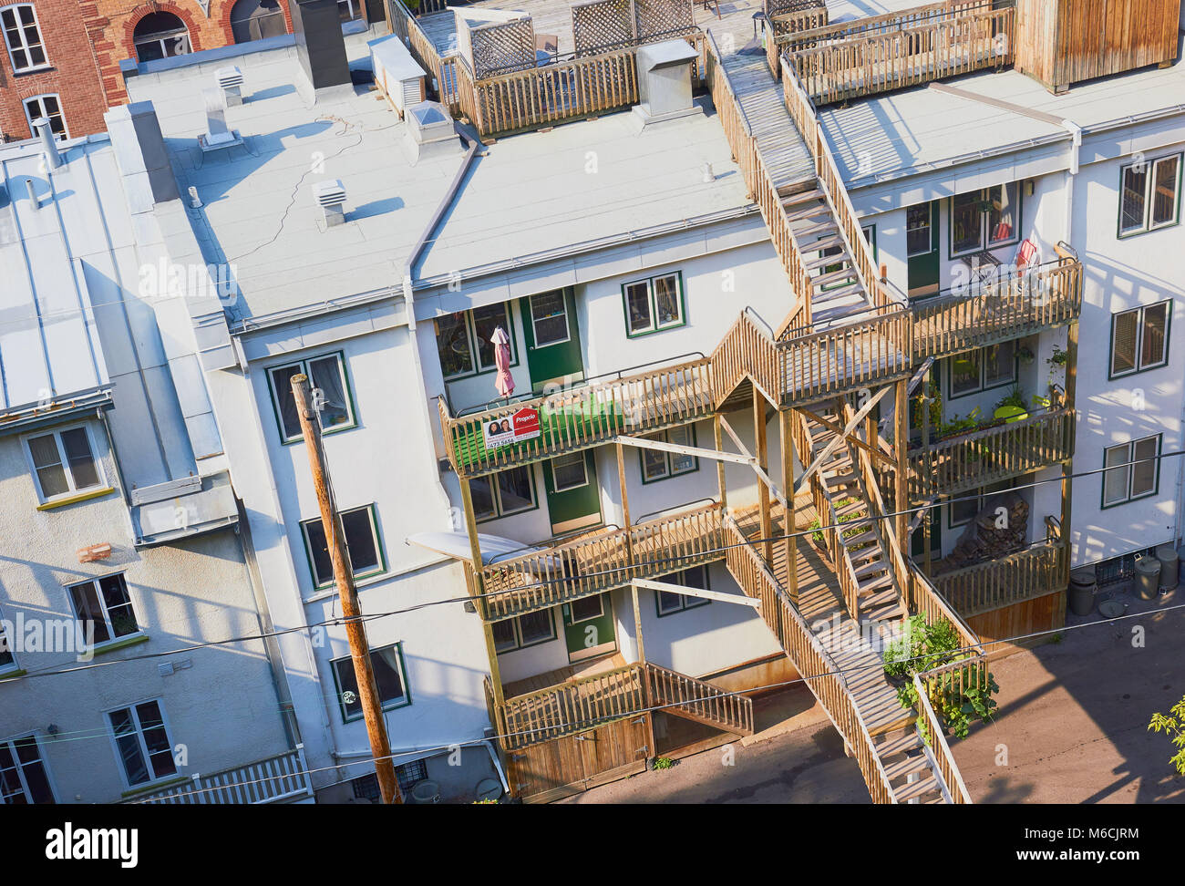 Apartment block view from above, Quebec City, Quebec, Canada Stock ...