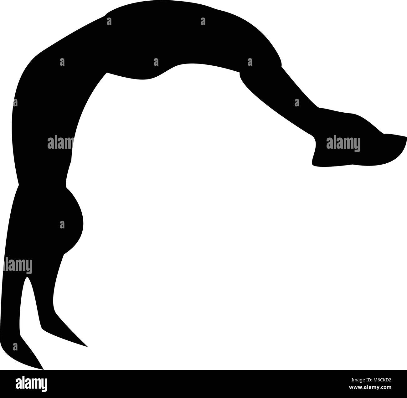 backflip silhouette on white background Stock Vector Image & Art - Alamy