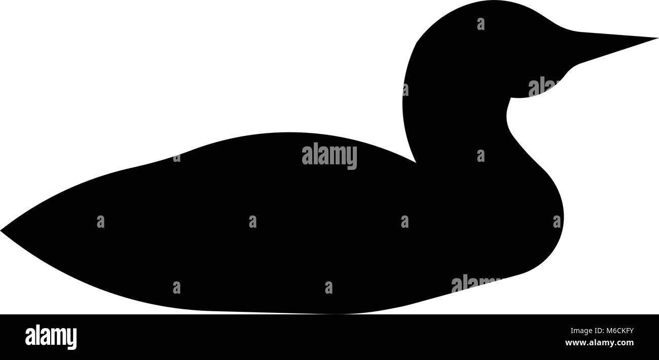 loon silhouette on white background Stock Vector Image & Art - Alamy