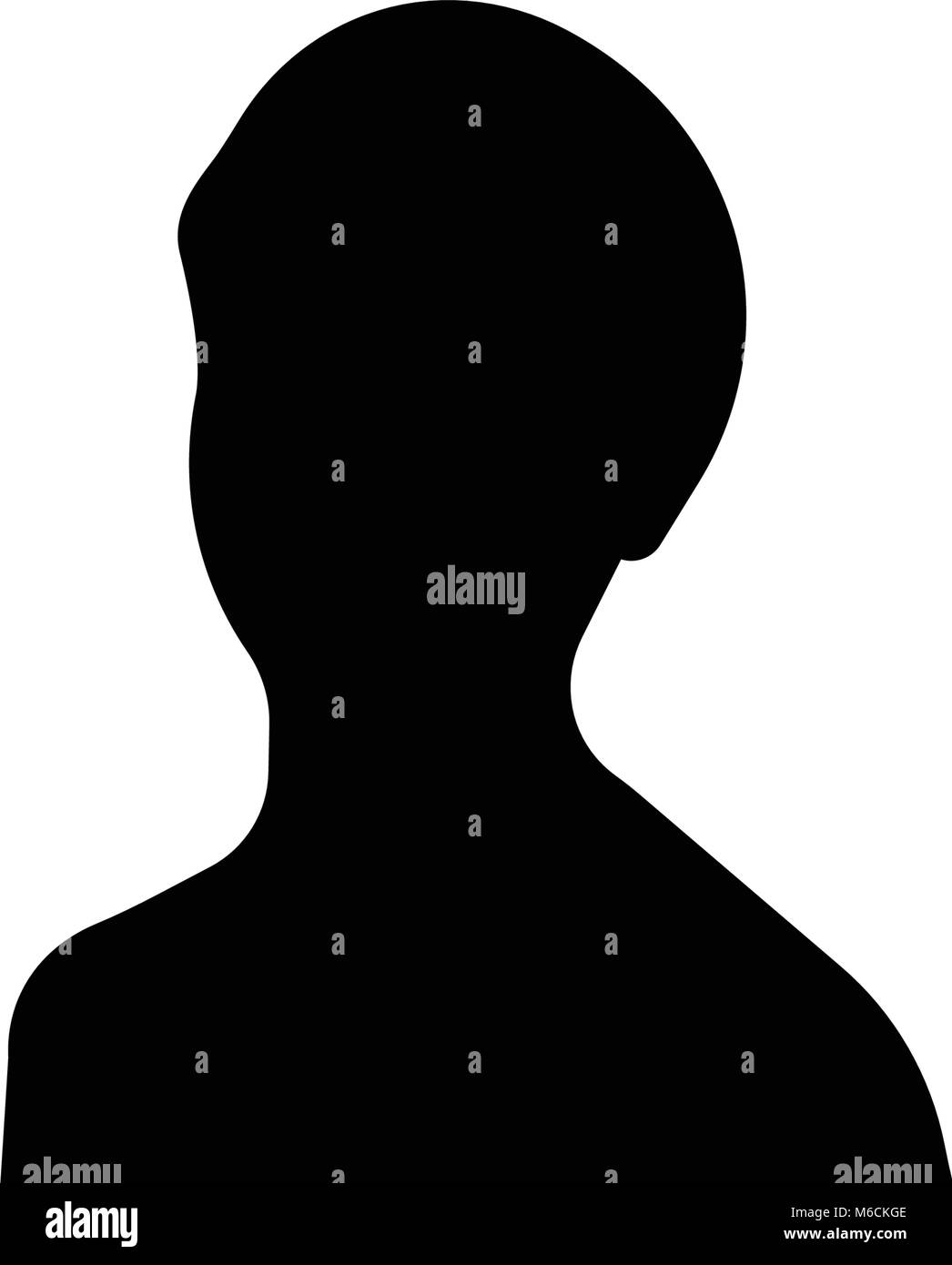 female headshot silhouette on white background Stock Vector Image & Art ...