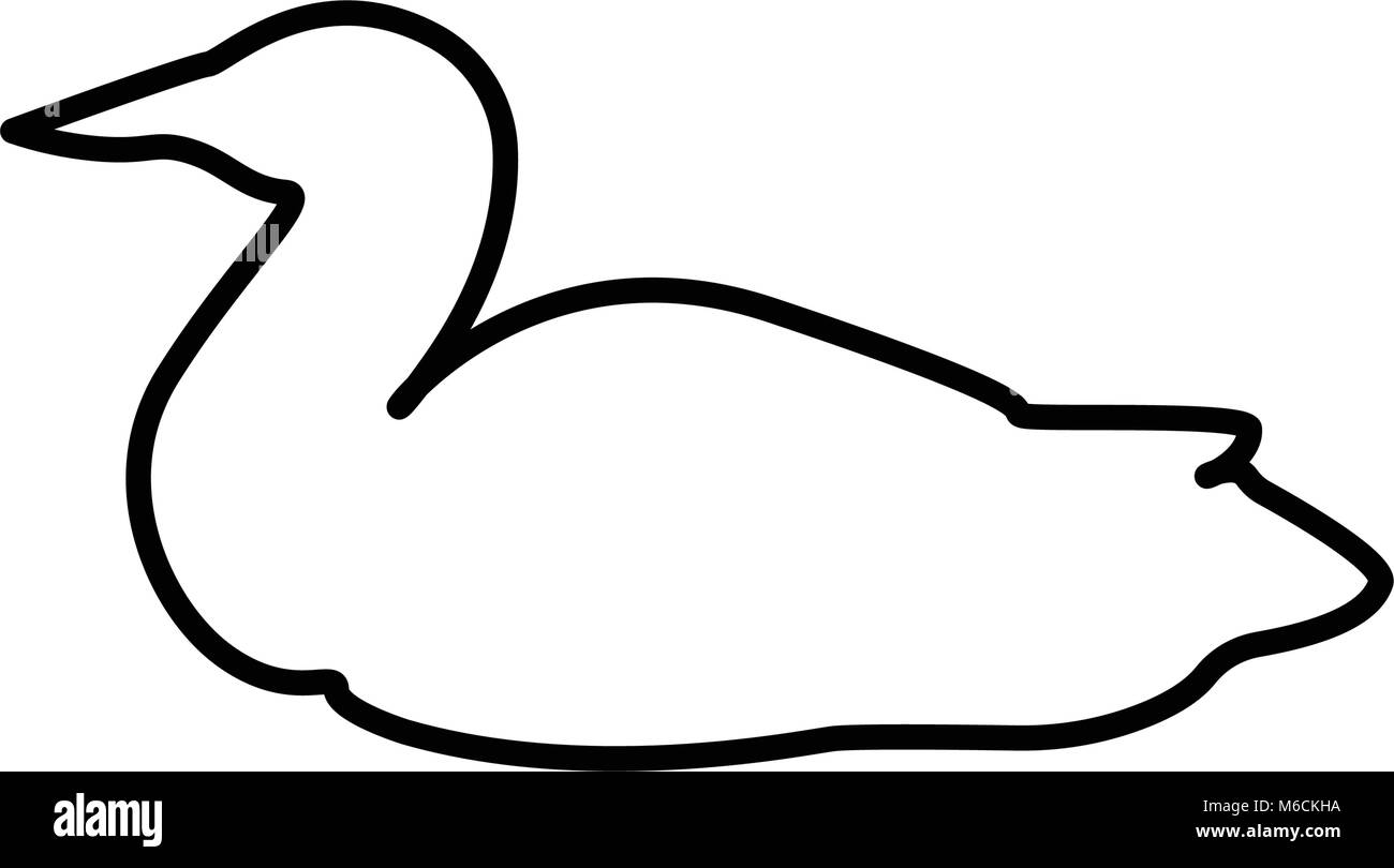 loon silhouette outline on white background Stock Vector Image & Art - Alamy