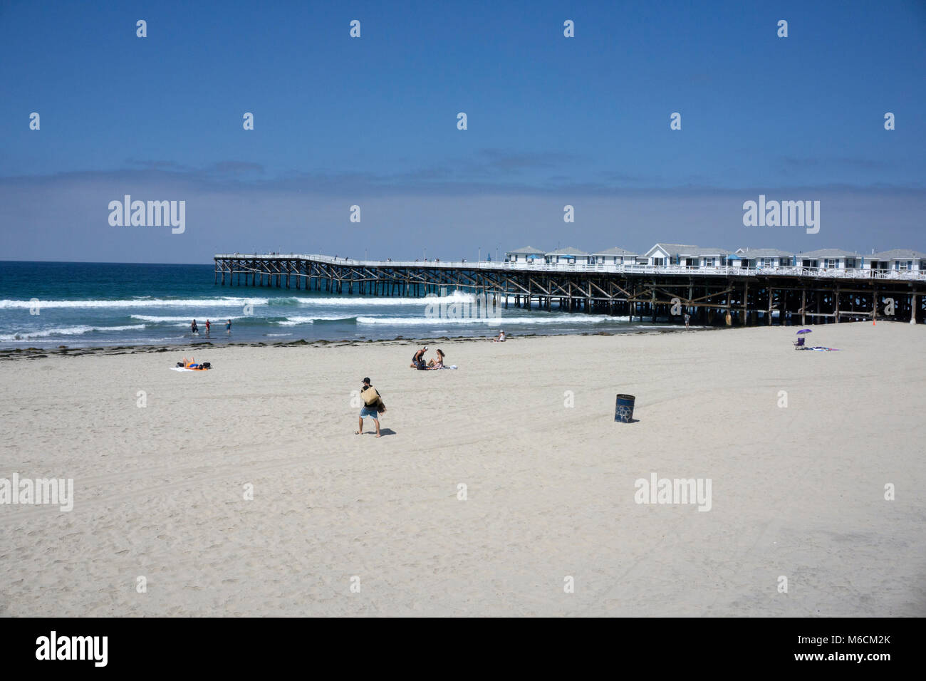 The beach and Pier at Pacific Beach San Diego Stock Photo - Alamy