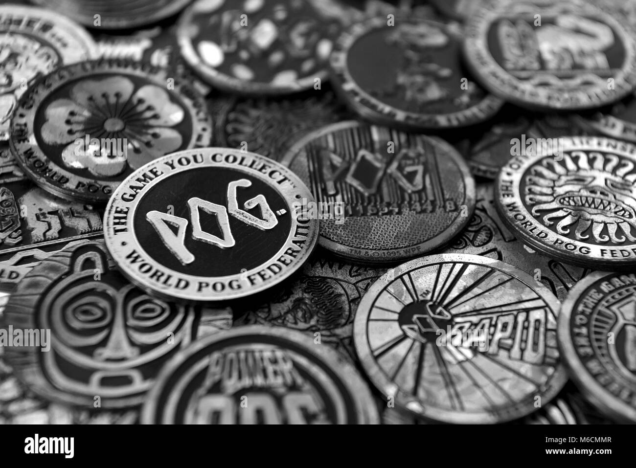 Pogs discs Black and White Stock Photos & Images - Alamy