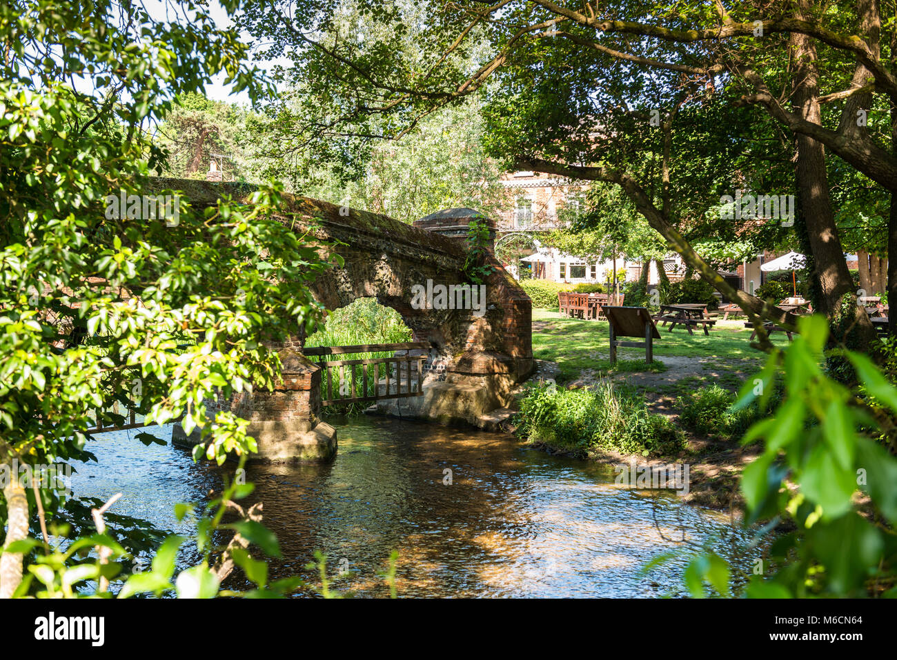 The cattle screen bridge in Farningham village, Kent Stock Photo - Alamy