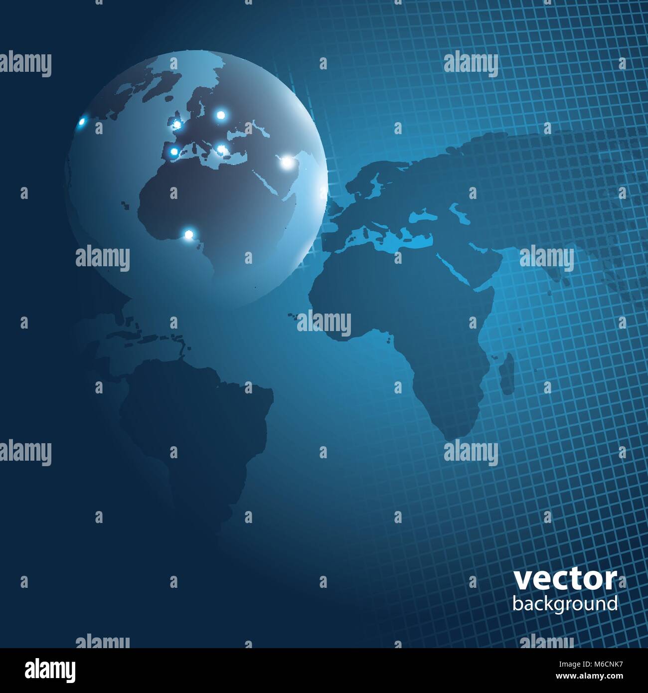 Modern 3D Business Earth Globe and World Map Design Concept - Abstract ...