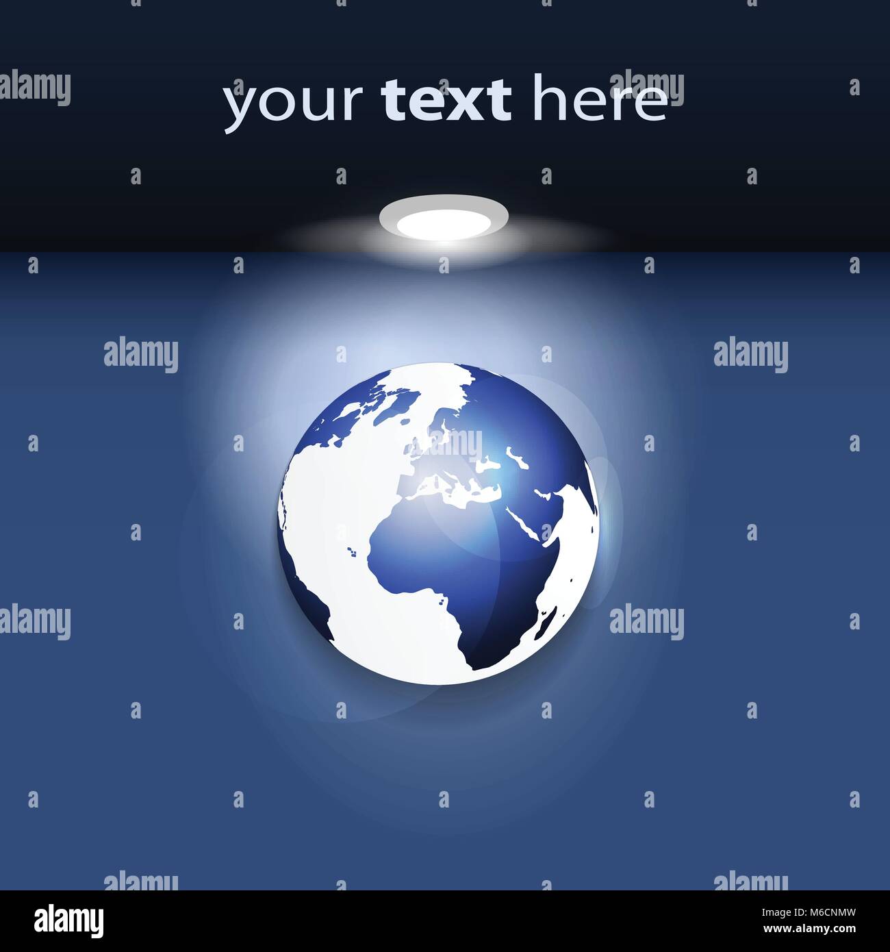 Spotlight Over an Earth Globe - 3D Abstract Modern Globe Concept ...