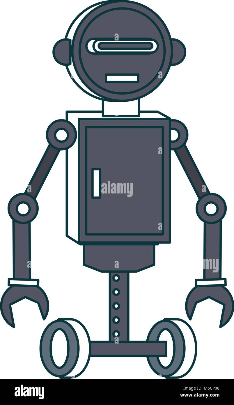 Funny robot cartoon Stock Vector Image & Art - Alamy