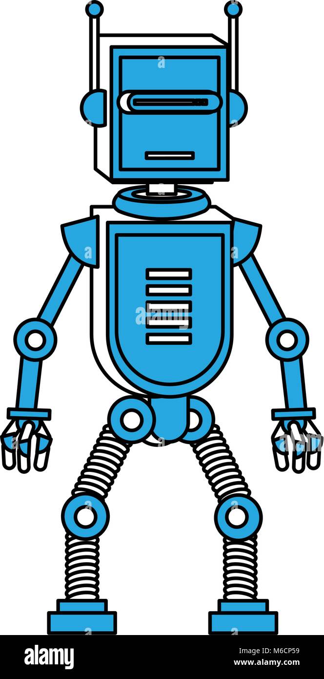 Funny robot cartoon Stock Vector Image & Art - Alamy